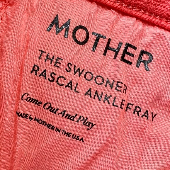 MOTHER | Jeans | Euc Mother Denim The Swooner Rascal Ankle Fray Flame ...